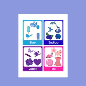 Kid's Color Flashcards | Canva | Download | Print | Easy Learning ...