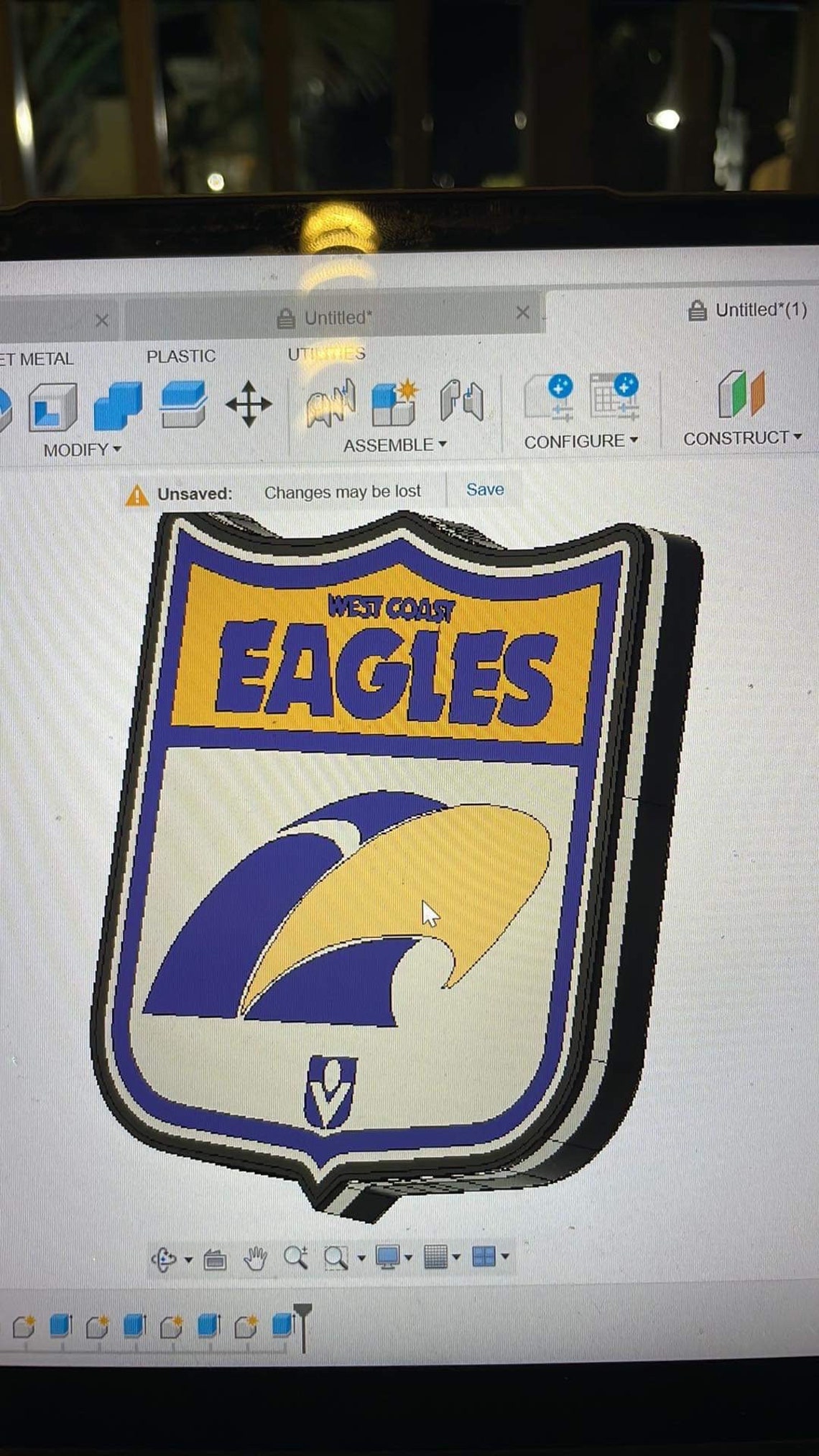 AFL West Coast Eagles Light up Sign, Vintage Football Sign, LED Light ...