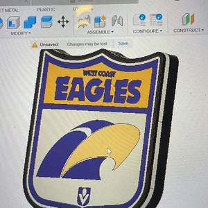 AFL West Coast Eagles Light up Sign, Vintage Football Sign, LED Light ...