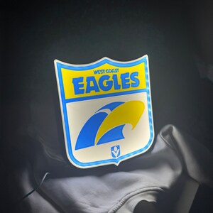 AFL West Coast Eagles Light up Sign, Vintage Football Sign, LED Light ...