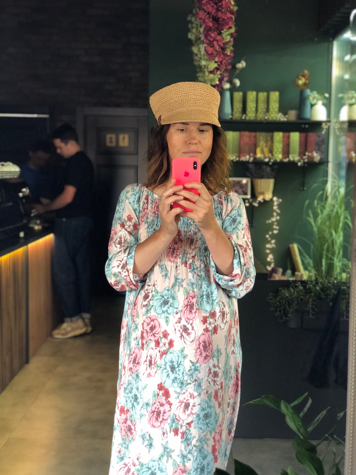 Straw Baker Boy Cap for Women Summer Beige Breton Cap Raffia Baker Boy ...