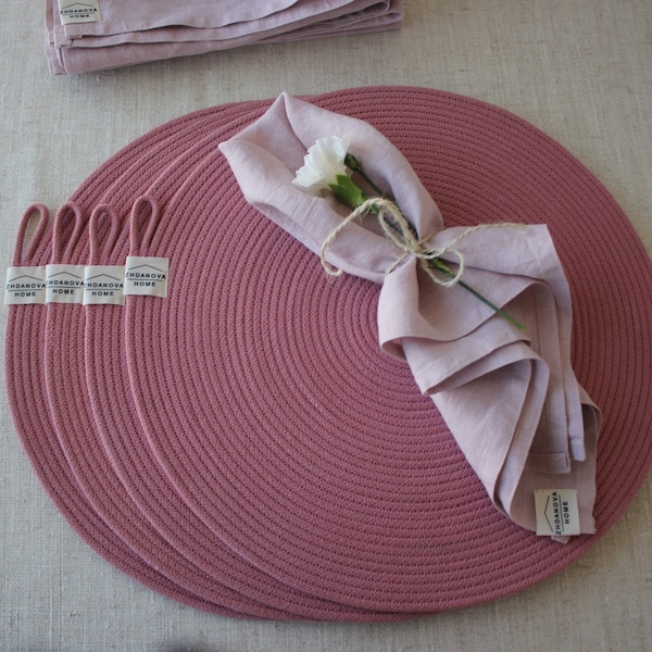 Pink Placemats - Etsy