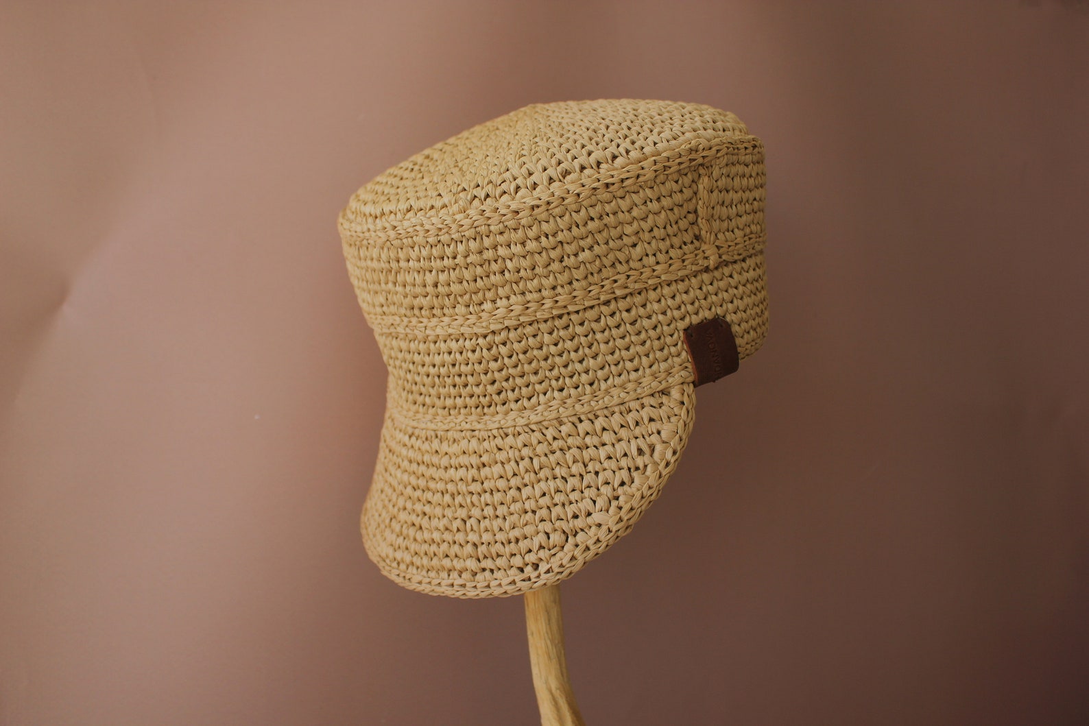 Straw Baker Boy Cap for Women * Summer Beige Breton Cap * Raffia Baker ...