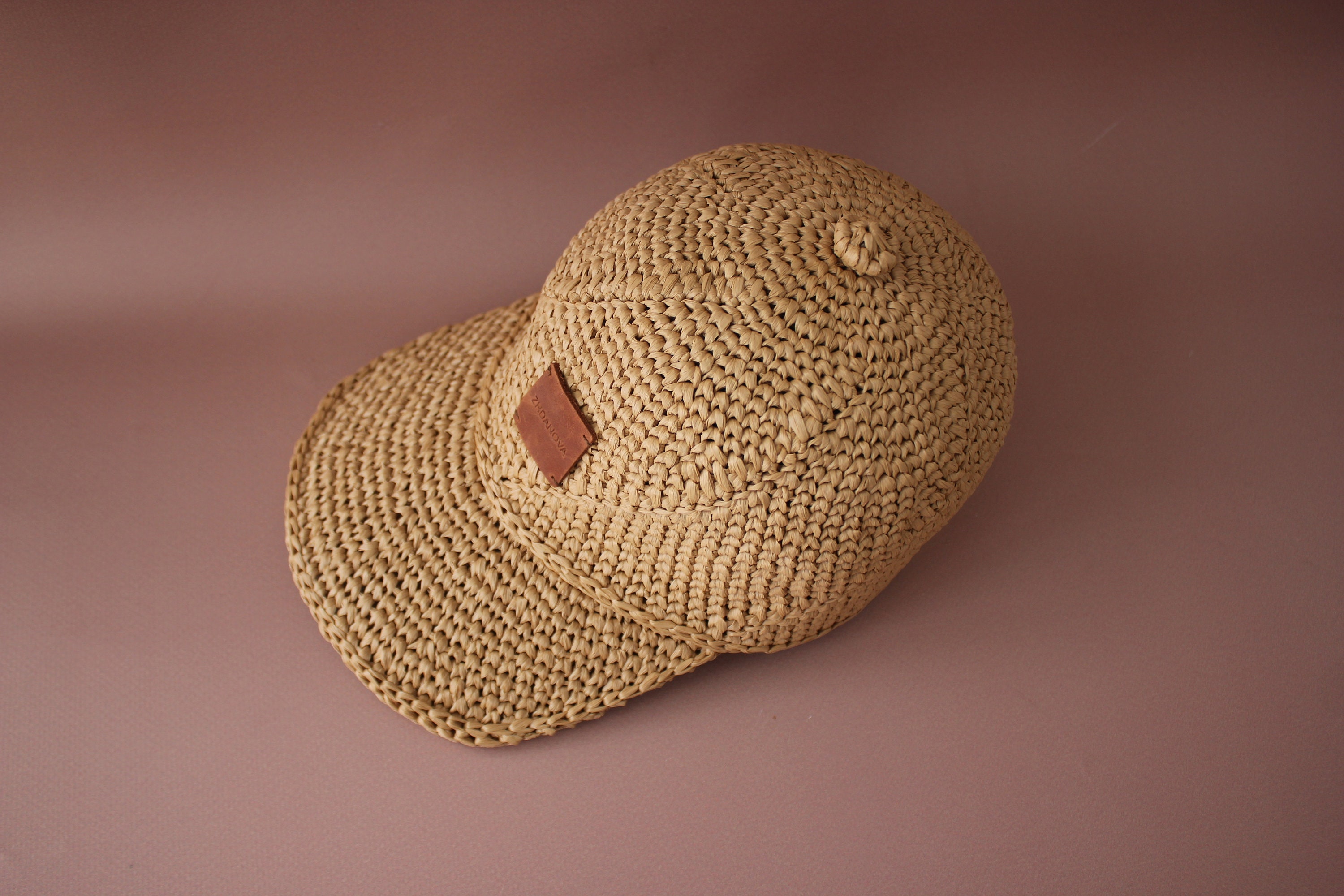 Men Straw Cap Summer Raffia Baseball Cap Unisex Straw Baseball Cap ...