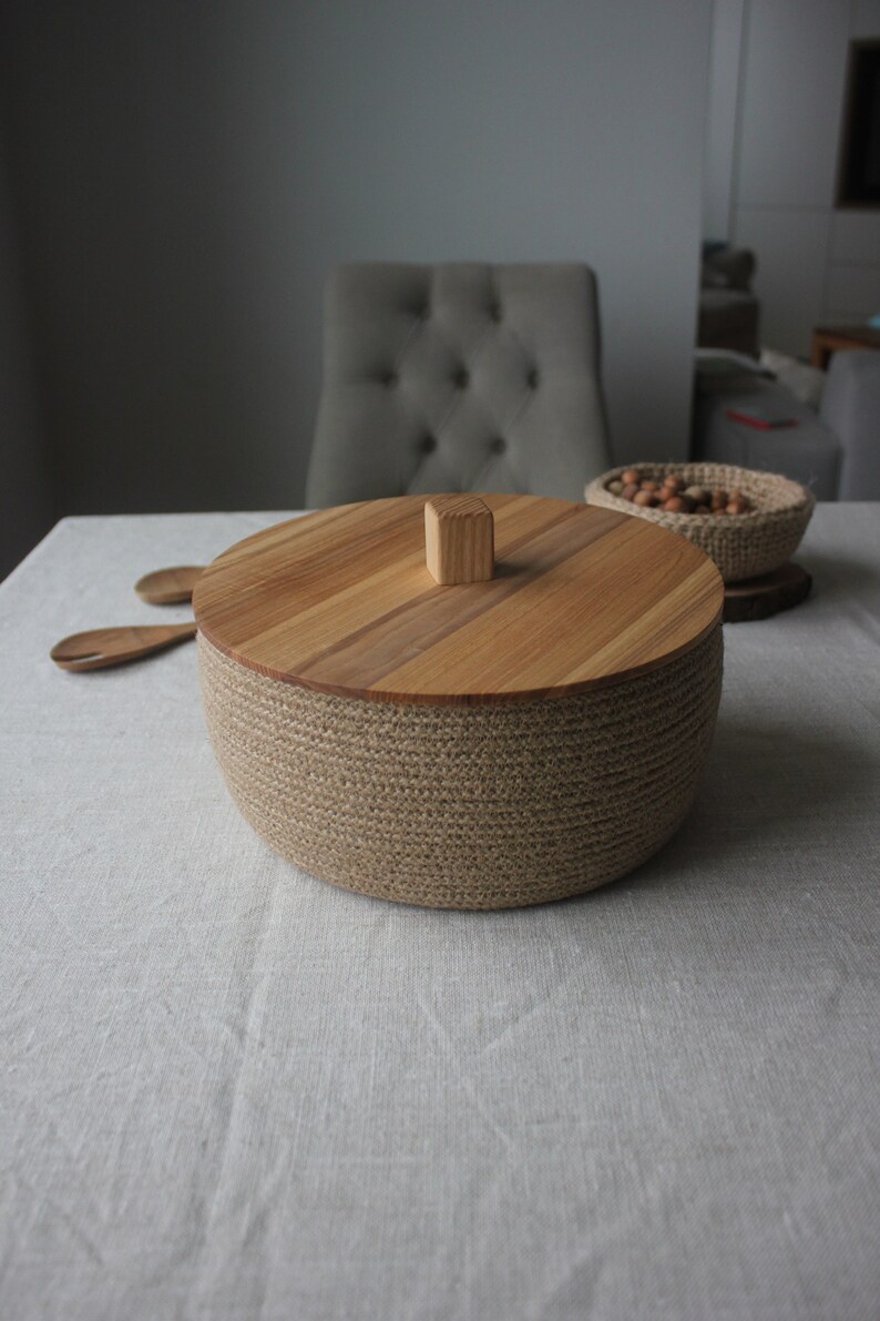 A Farmhouse Bread Box With Wooden Lid Bread Box Countertop a Round ...