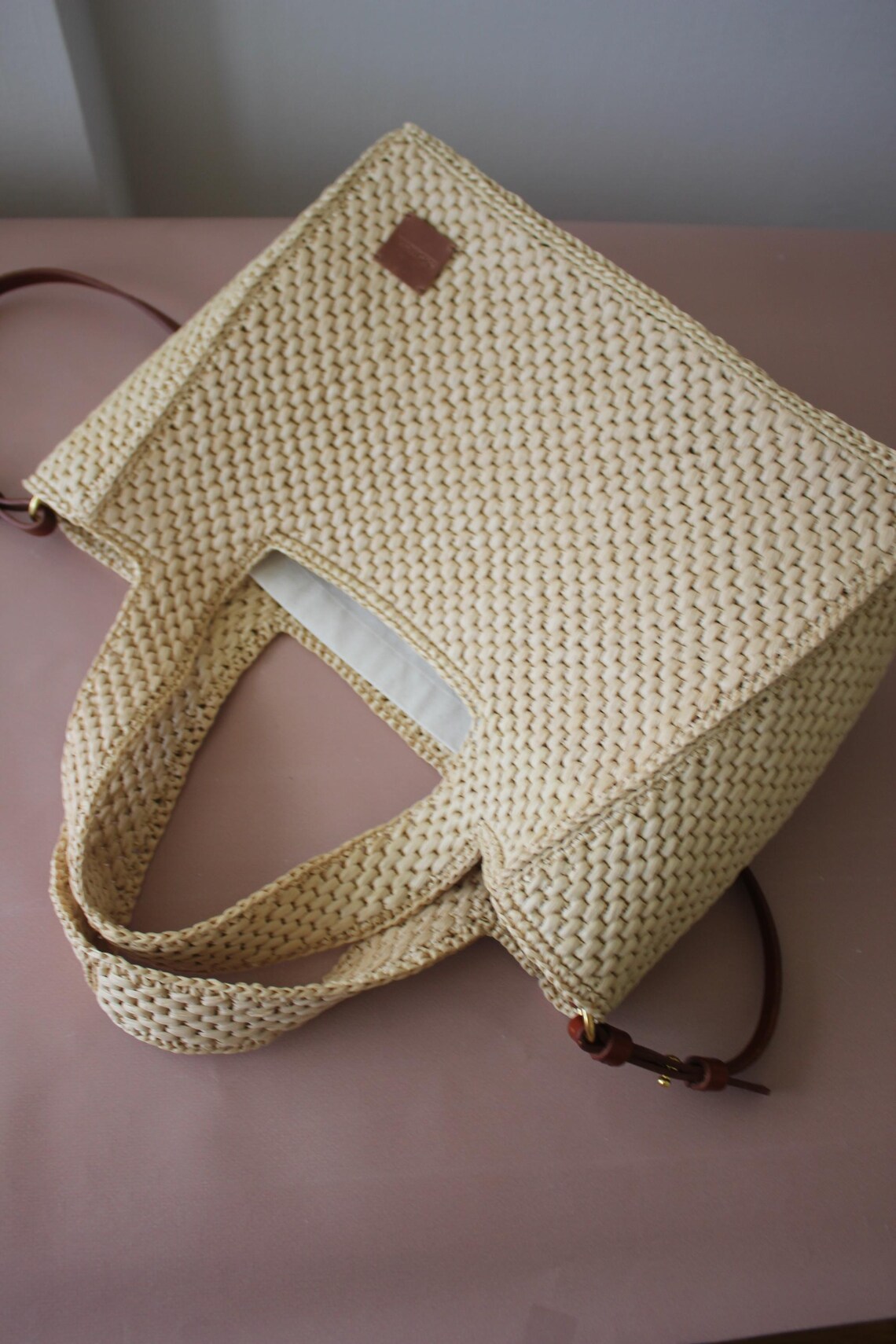 Large Raffia Tote Bag * Straw Tote Bag * Casual Tote Bag * Large ...