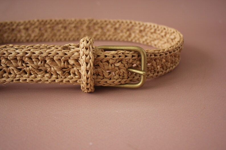 Straw Waist Belt Raffia Waist Belt Womens Raffia Belt Boho Style Belt ...