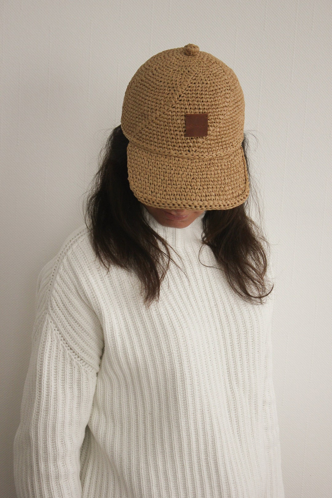 Raffia Baseball Cap for Women * Summer Raffia Cap for Women * Women’s ...