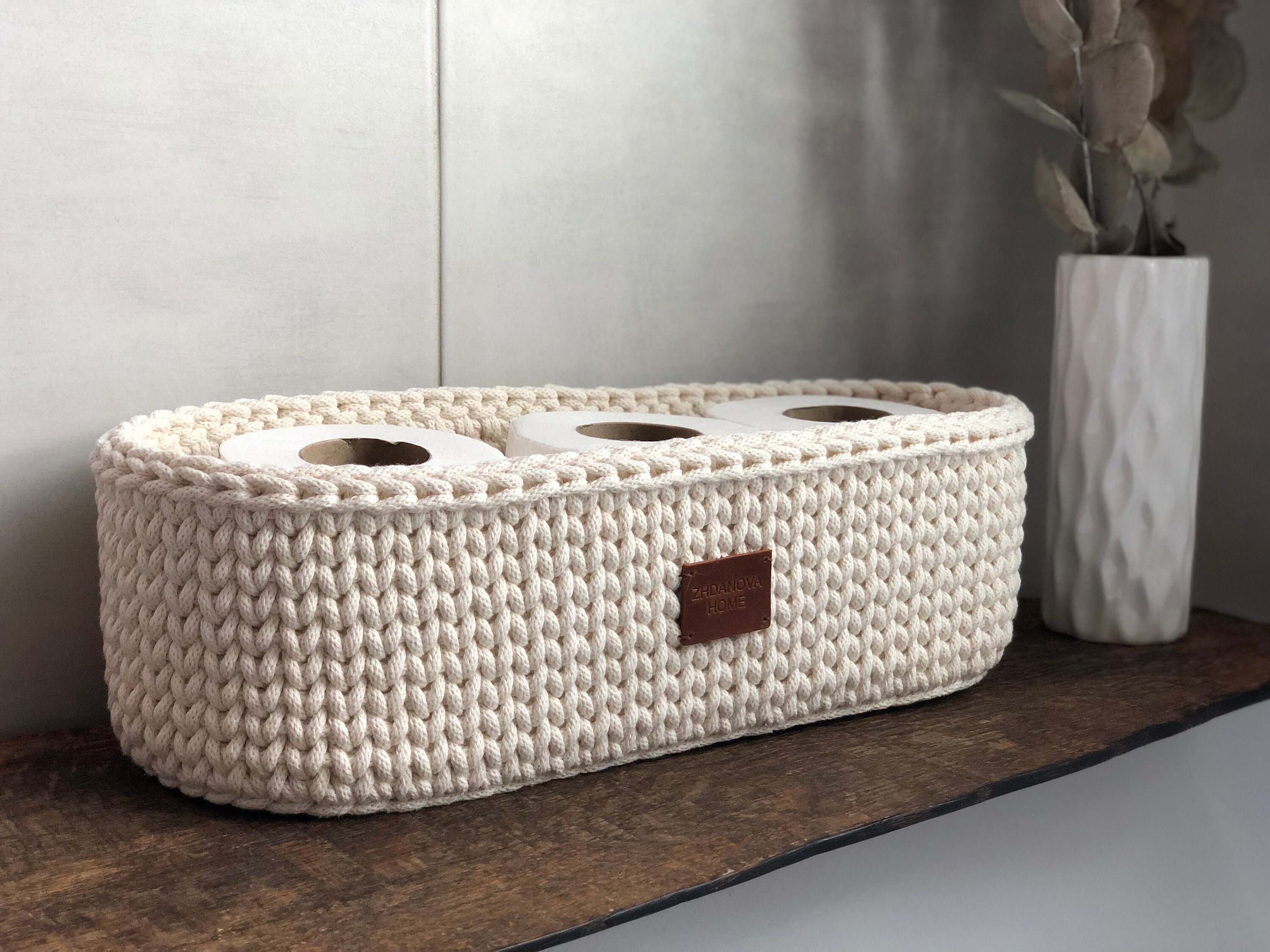 A Freestanding Toilet Paper Holder * Toilet Paper Storage Basket ...