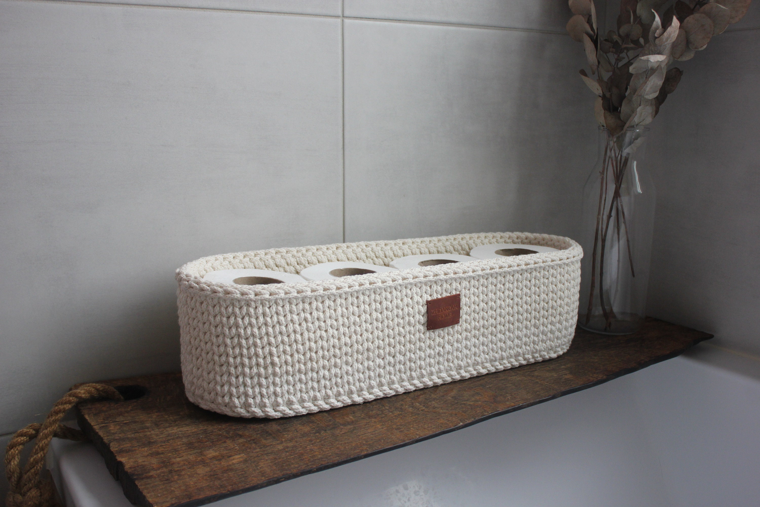A Freestanding Toilet Paper Holder * Toilet Paper Storage Basket ...