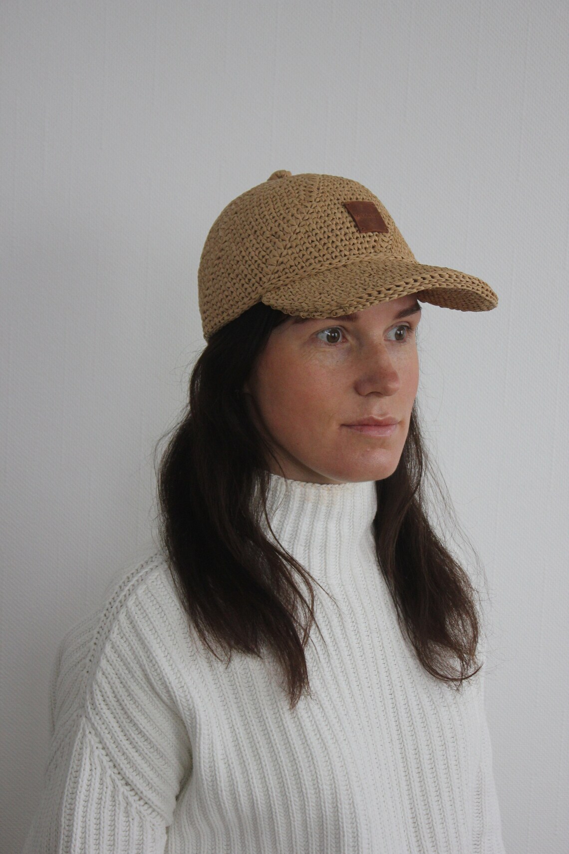 Men Straw Cap Summer Raffia Baseball Cap Unisex Straw Baseball Cap ...