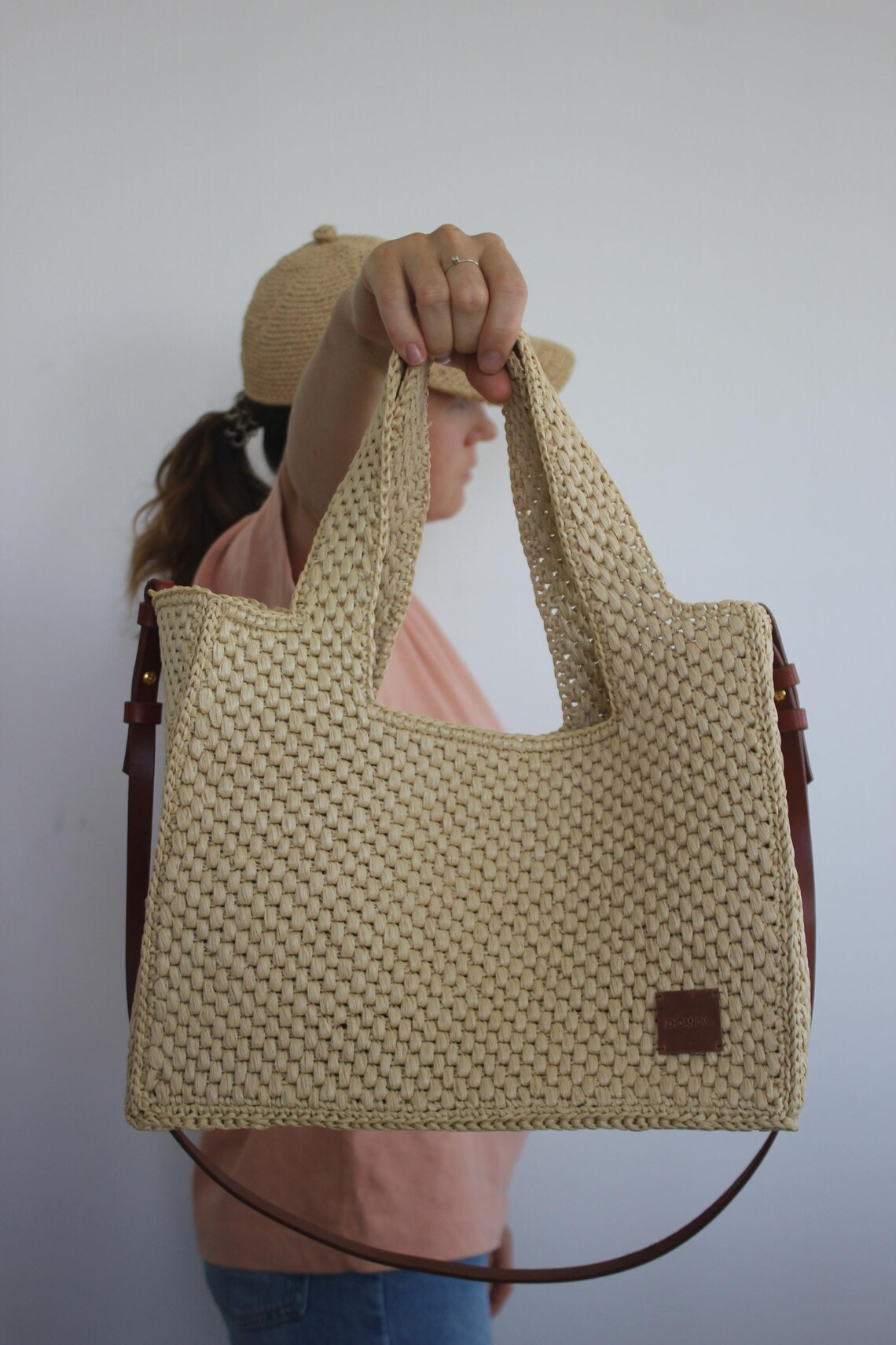 Large Raffia Tote Bag * Straw Tote Bag * Casual Tote Bag * Large ...