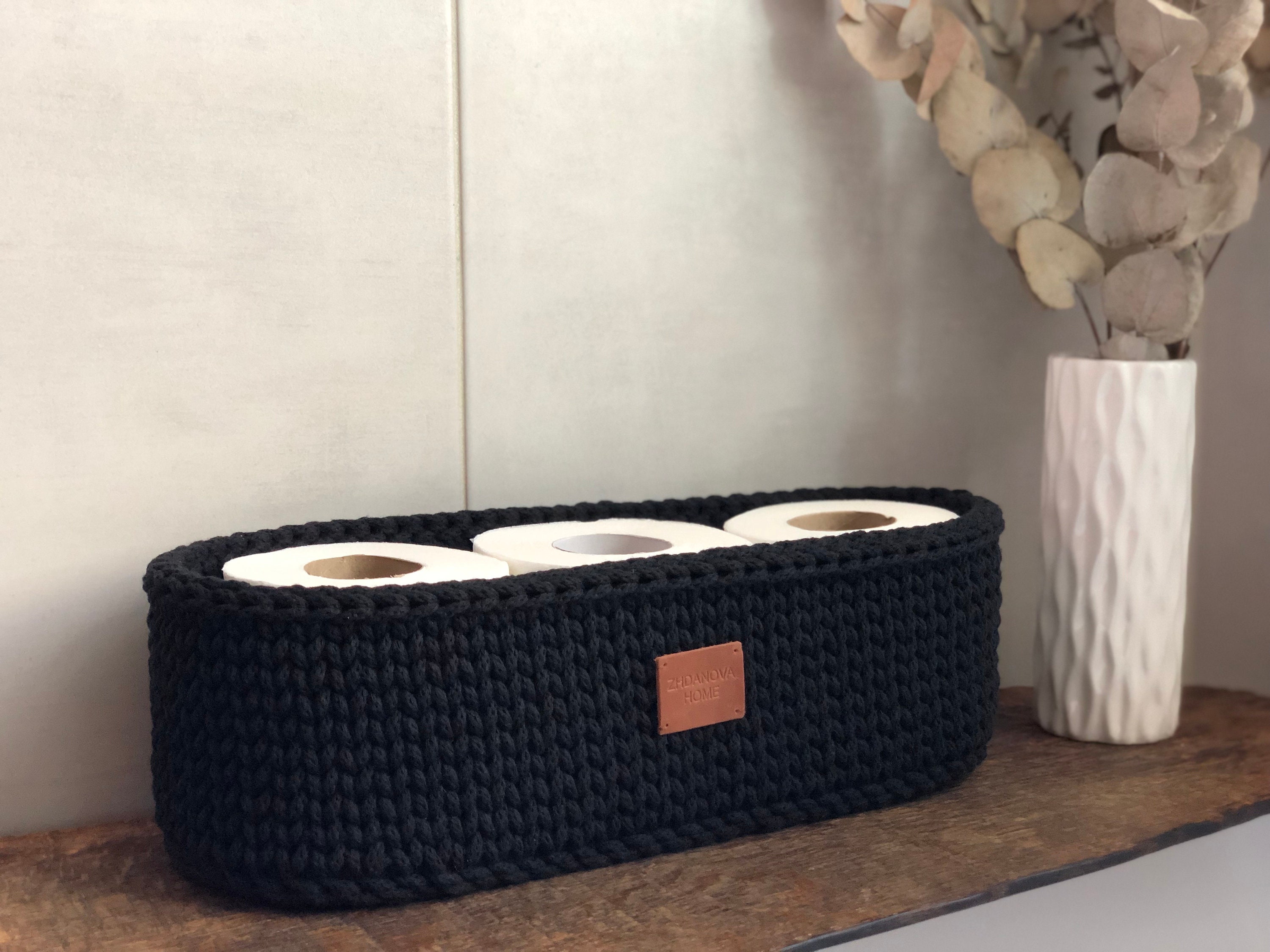 A Freestanding Toilet Paper Holder Toilet Paper Storage Basket ...