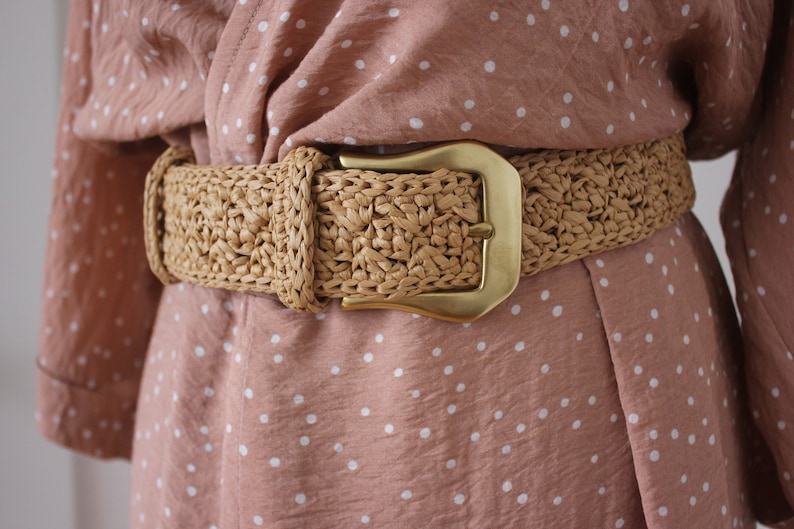 Straw Waist Belt * Raffia Waist Belt * Women’s Raffia Belt * Boho Style ...