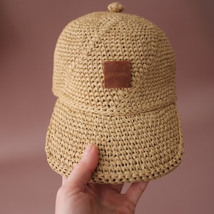 Men Straw Cap * Summer Raffia Baseball Cap * Unisex Straw Baseball Cap ...