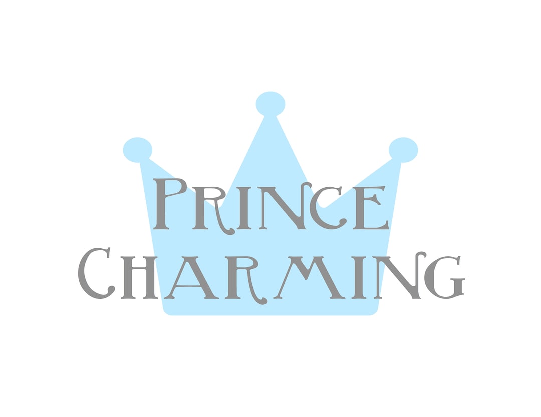 Prince Charming PRINTABLE Digital Download in Blue and Grey - Etsy
