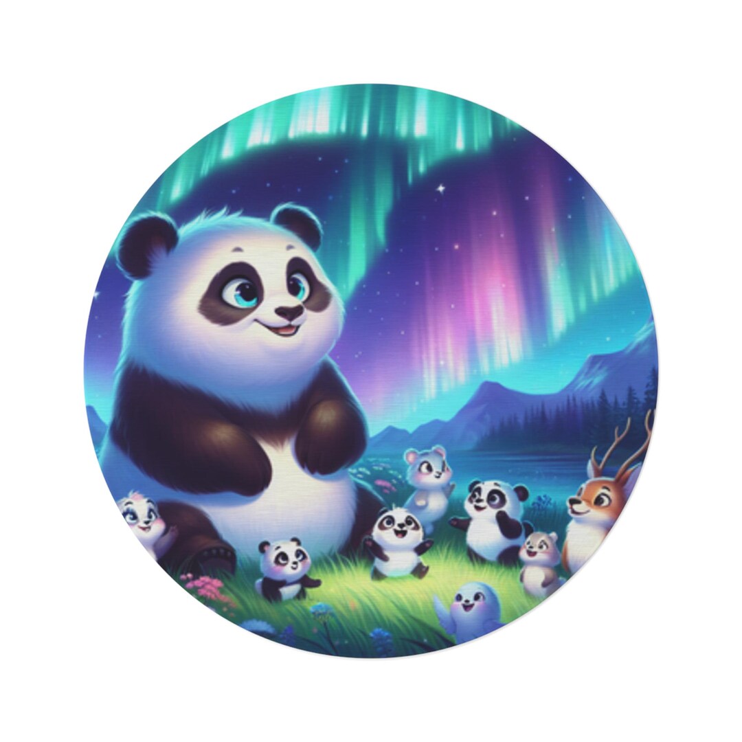 Panda Nursery Rug – Woodland Playroom Decor, - Etsy