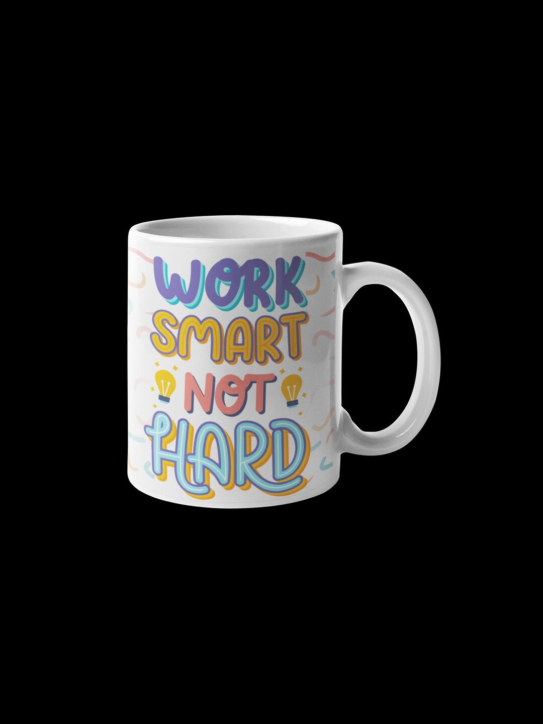 Work Smart Not Hard Mug: Motivational Office Decor, Ceramic Coffee Cup ...
