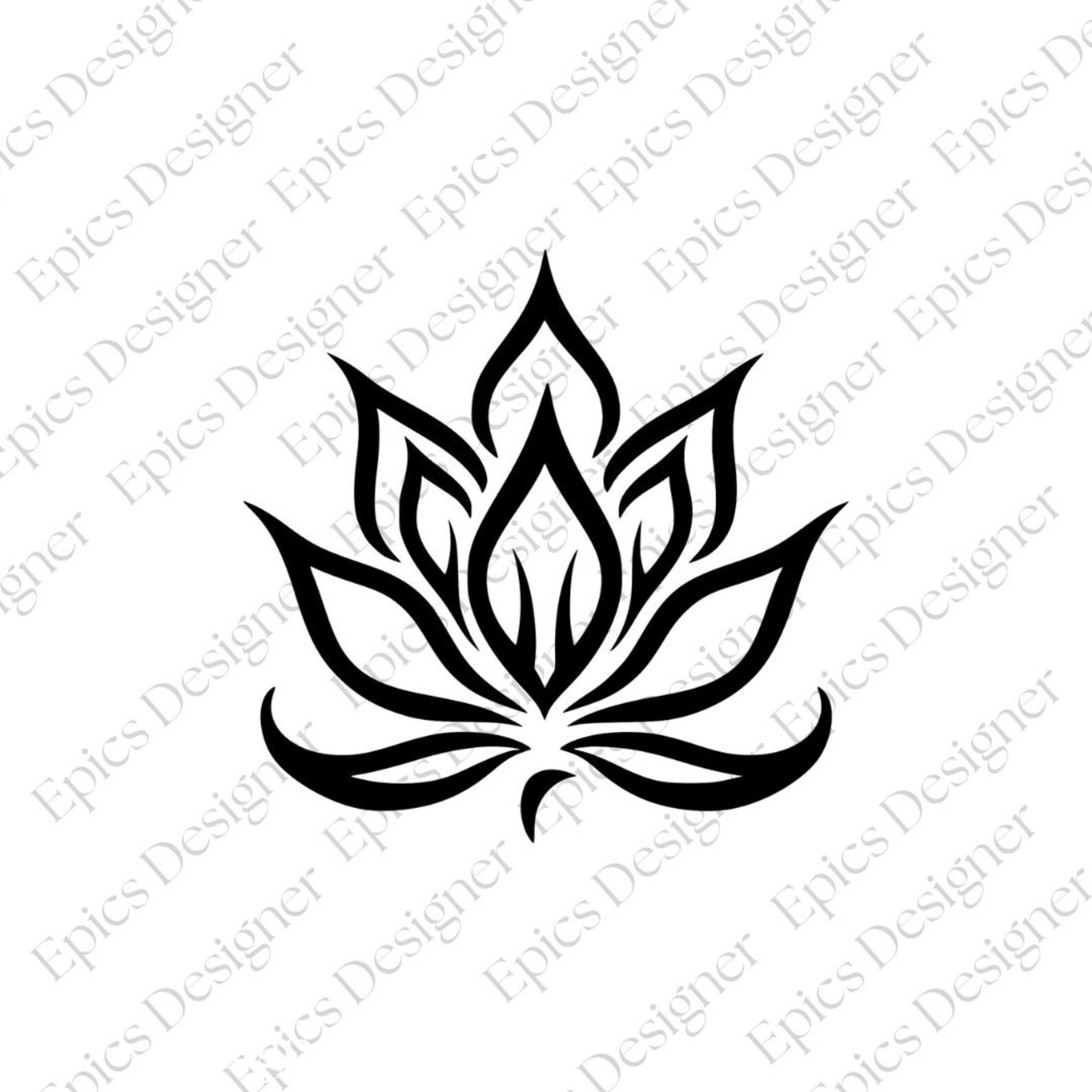 50 LOTUS SVG Bundle L Lotus Clipart and Cut Files for Cricut | Lotus ...