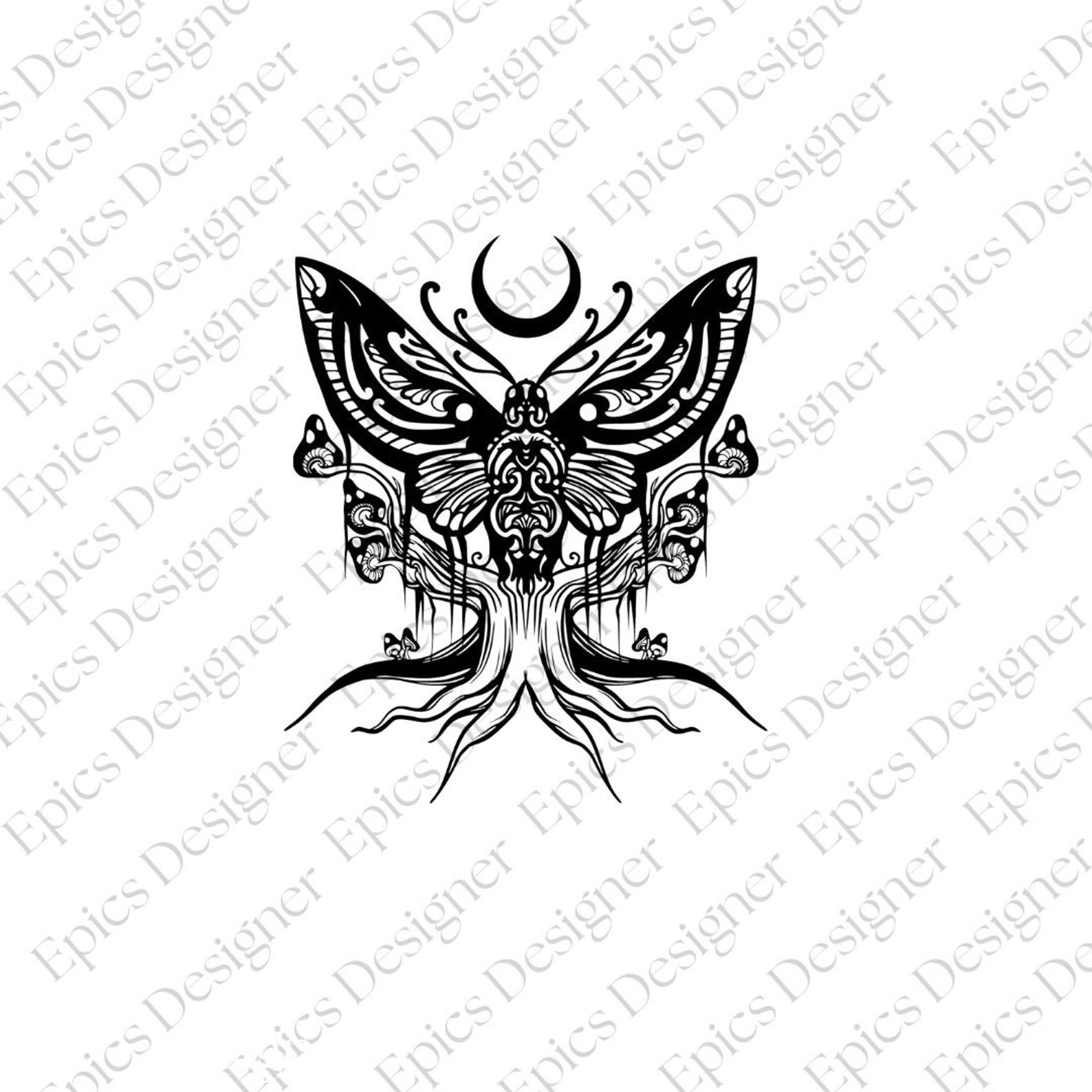 Enchanting Moths SVG Bundle: Line Art, Moth SVG, Moths Clipart, Moth ...