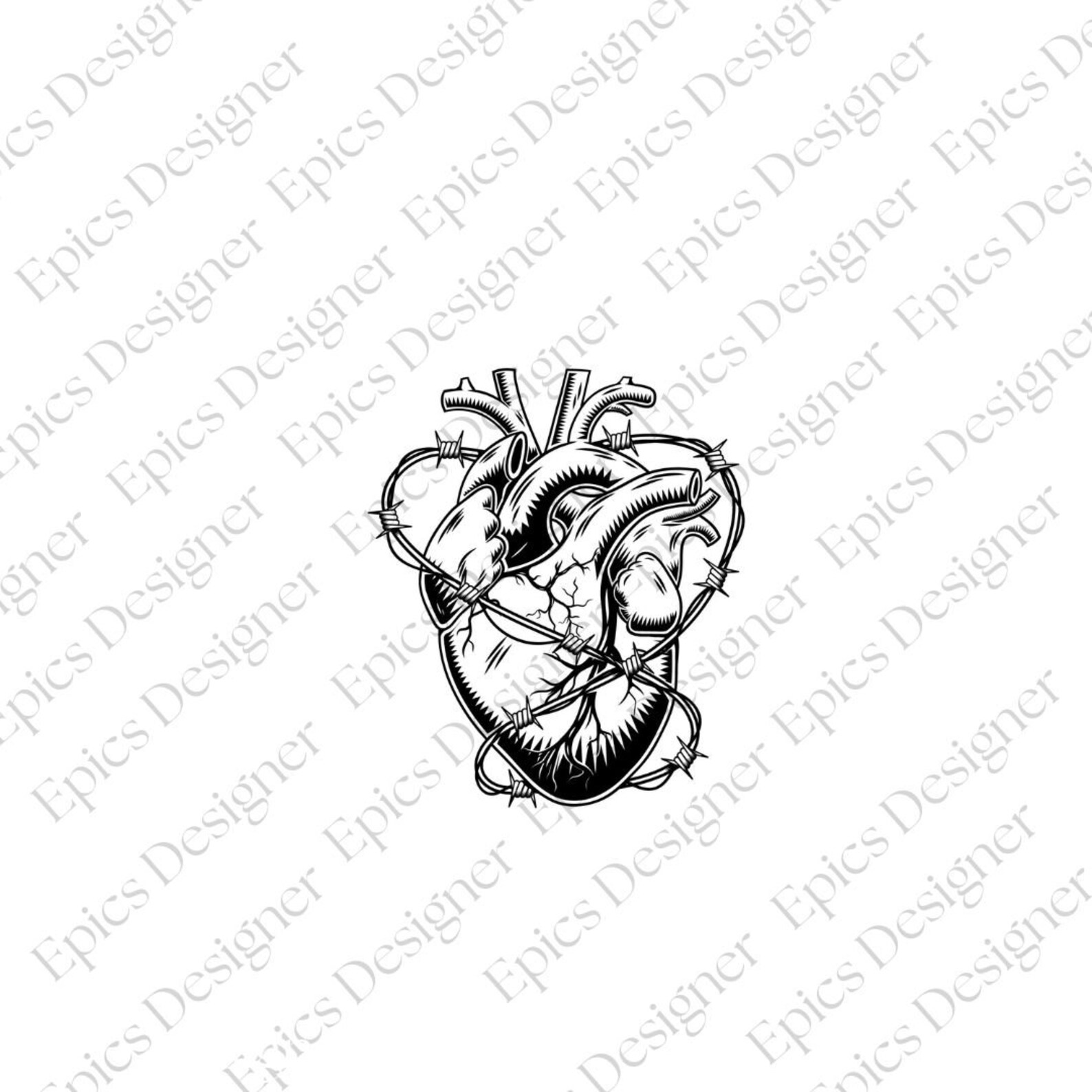 Anatomical Heart Svg Bundle, Real Human Heart Designs, Heart SVG ...