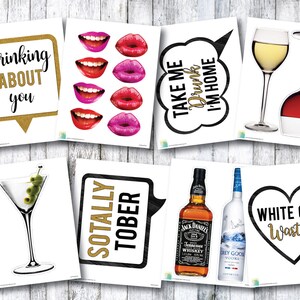 Adult Drinking Photo Booth Props: 40 Printed Party Props - Etsy
