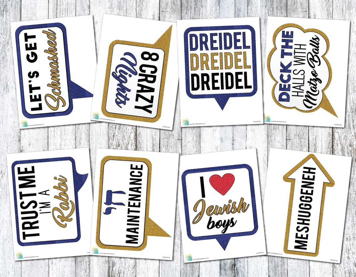 31 Funny Hanukkah Holiday PRINTABLE Party Photo Booth Props - Etsy