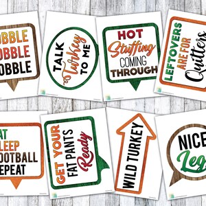 33 Thanksgiving Photo Booth Props, PRINTED & UNCUT, Funny Thanksgiving ...