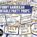 31 Funny Hanukkah Holiday PRINTABLE Party Photo Booth Props, Menorah ...