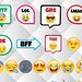 47 Emoji PRINTABLE Photo Booth Props, Funny Party Props, Sweet 16, Omg ...