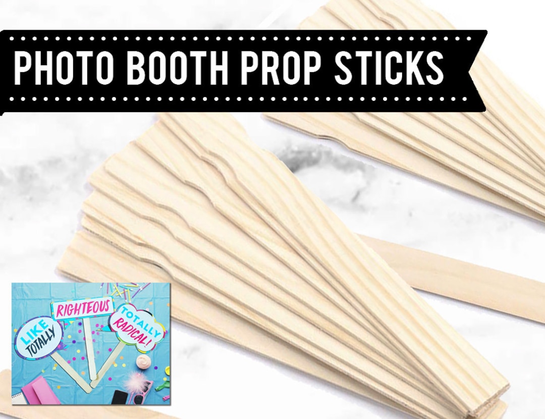 Photo Booth Wooden Prop Sticks - 14 Inches Long, 1 Inch Wide - Etsy