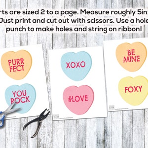 Valentine's Day Candy Heart Banner / DIY Valentine's Day Printables ...