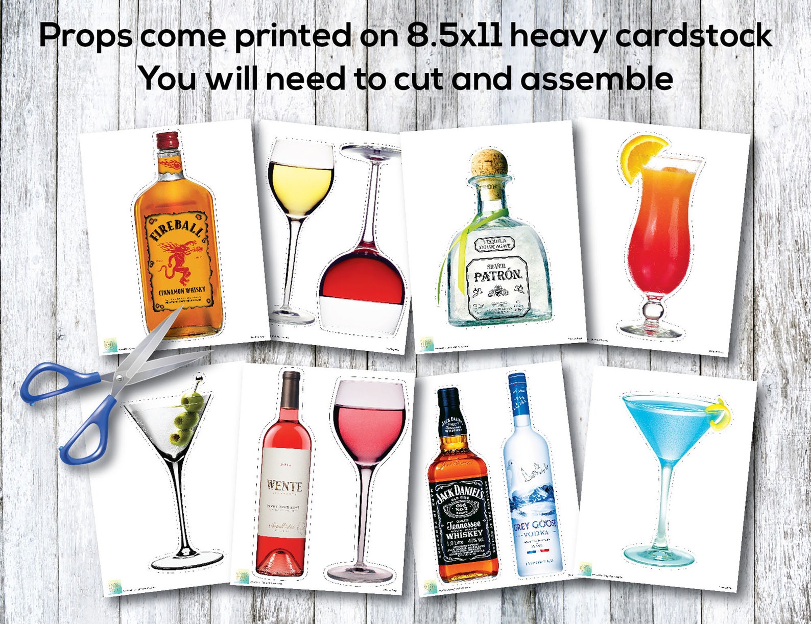 21 Adult Drinking Alcohol Photo Booth Props PRINTED & UNCUT - Etsy