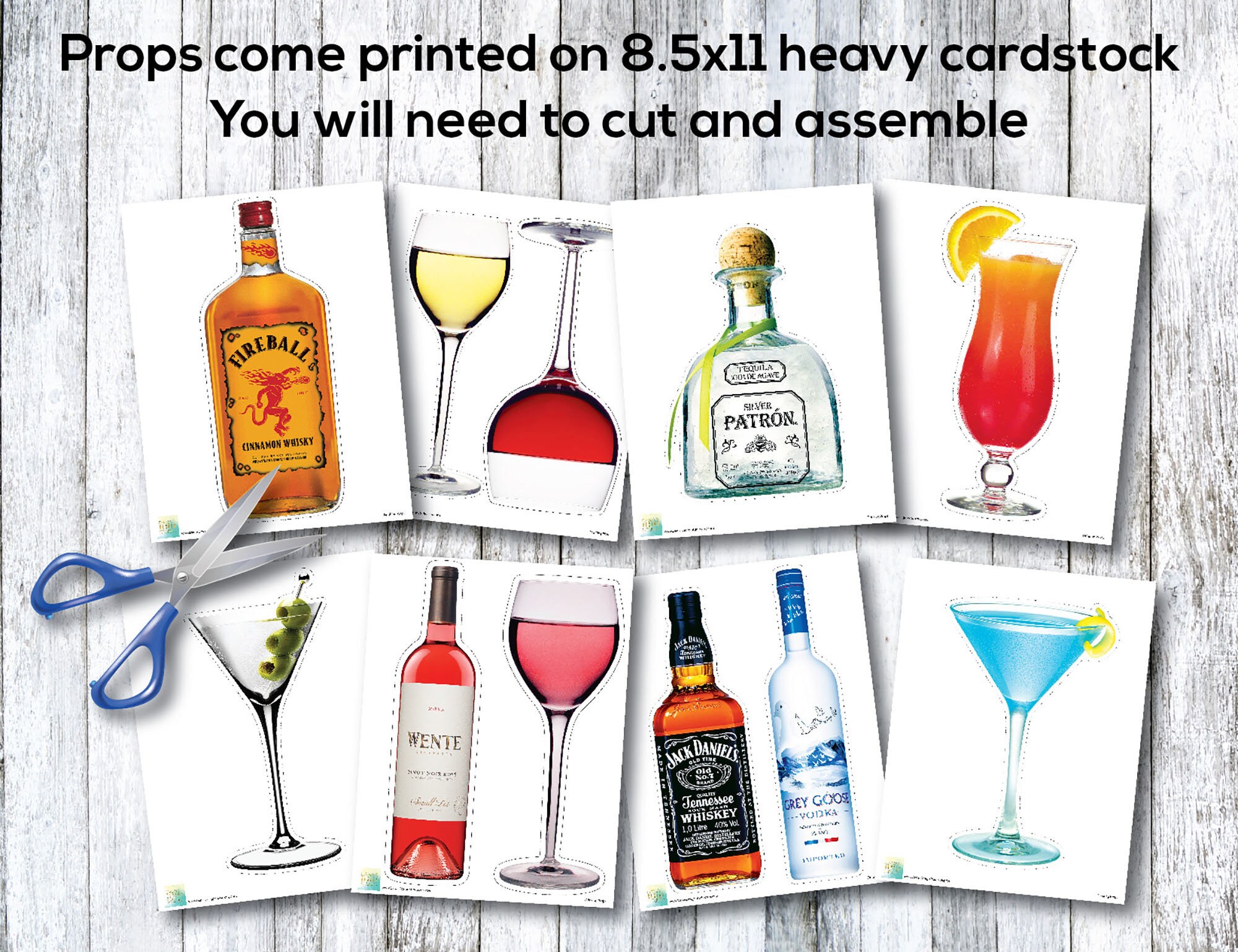 21 Adult Drinking Alcohol Photo Booth Props PRINTED & UNCUT - Etsy
