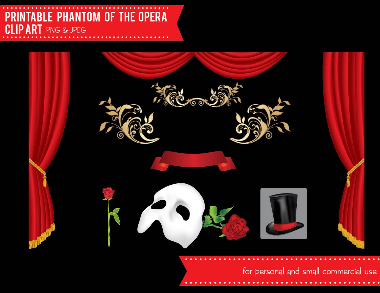 The Phanton Of The Opera Clipart
