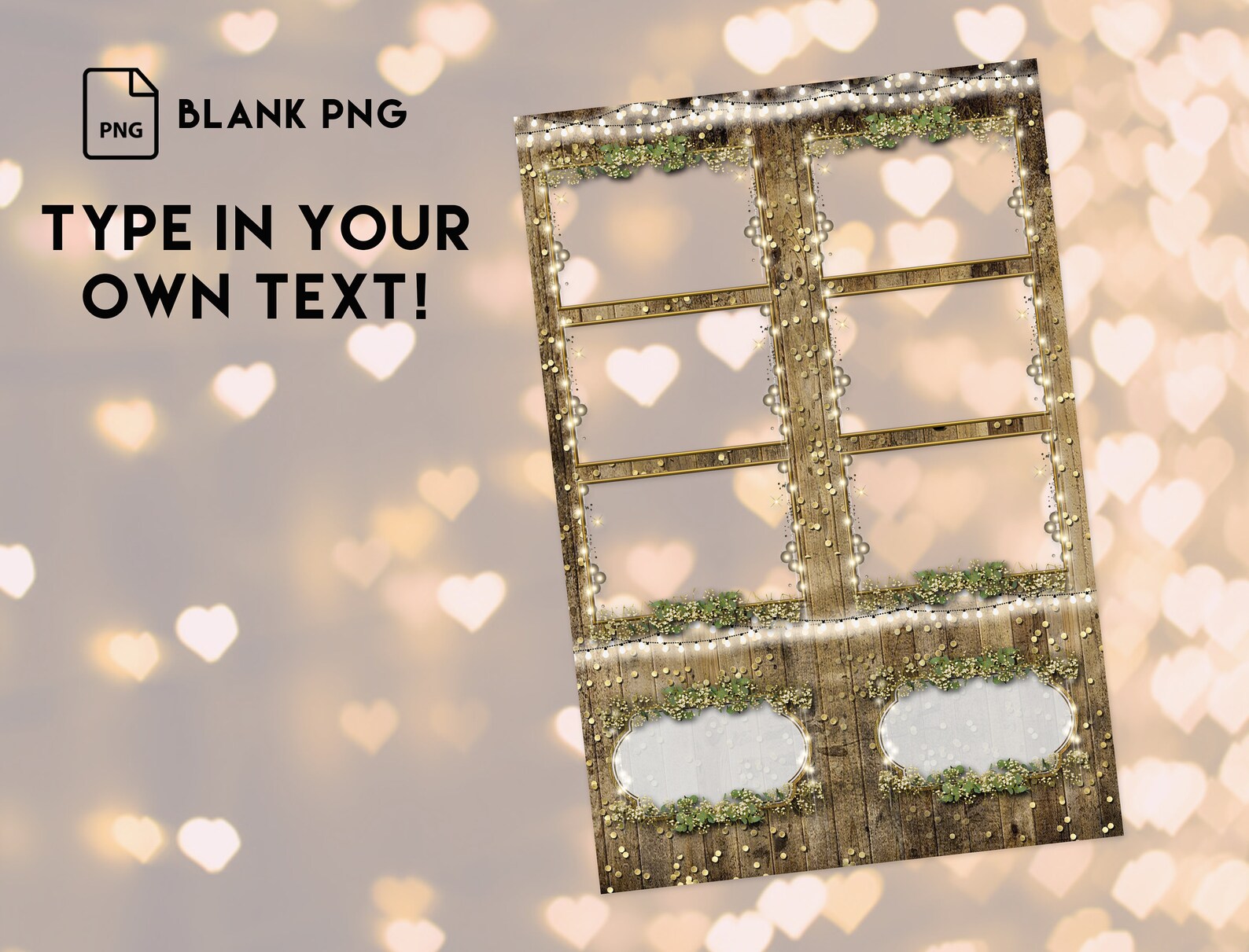 Rustic Wedding Photo Booth Template /strips Wedding Photo - Etsy