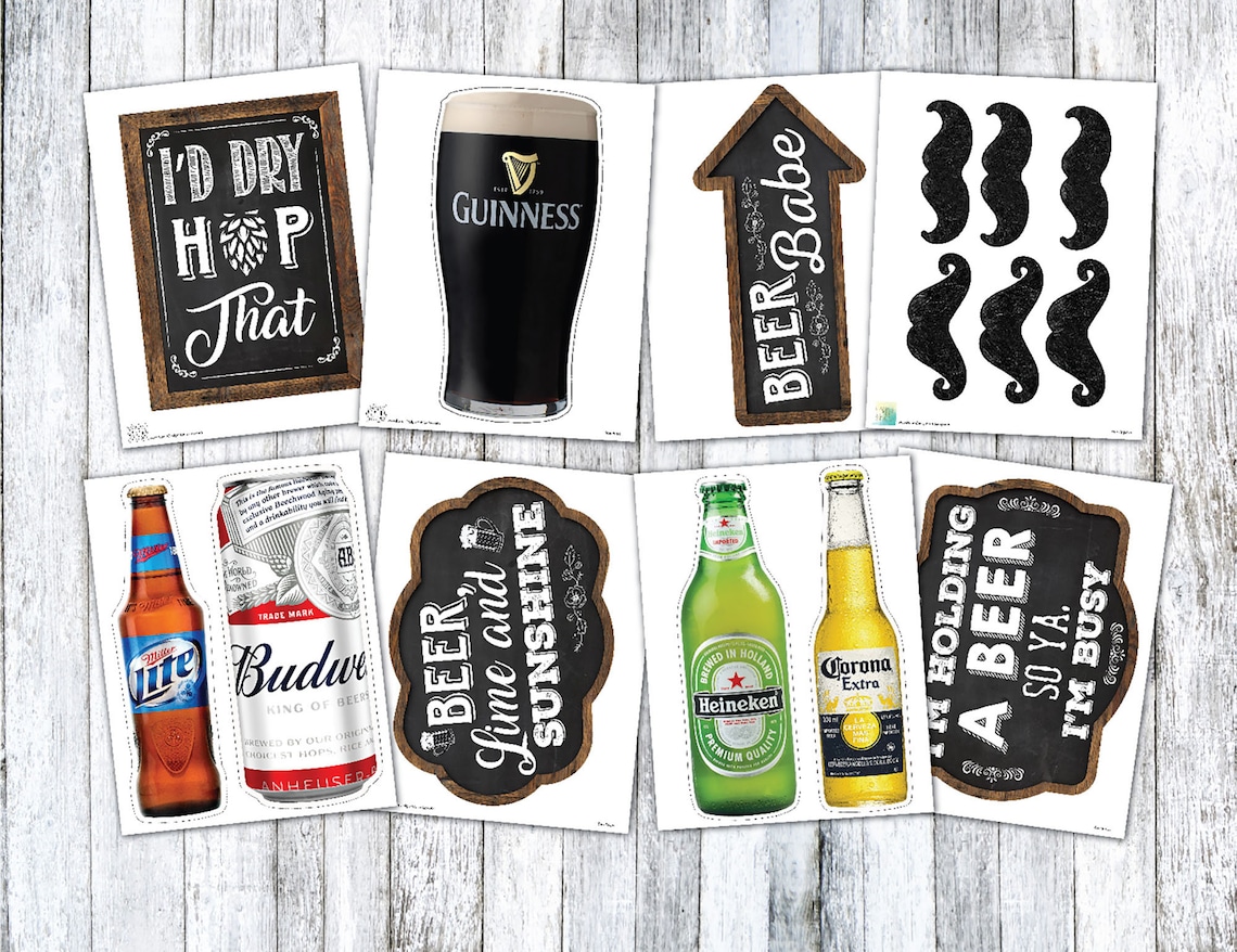 Cheers and Beers Photo Booth Props Adult Drinking Props | Etsy