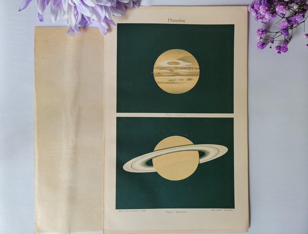 1898 Jupiter and Saturn, Astronomy, Planets, Space, Outer Space ...