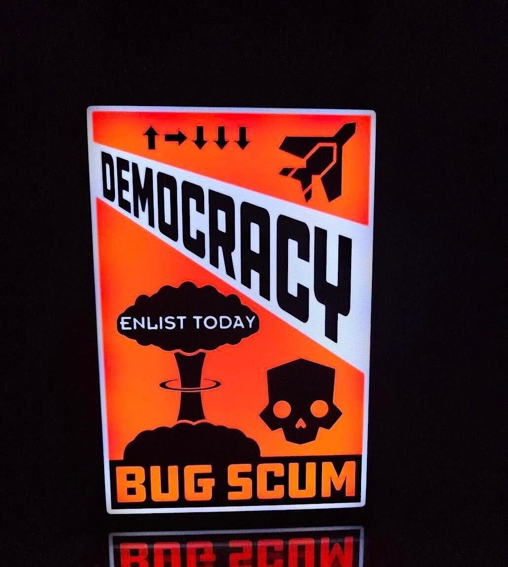 Helldivers 2 War Poster LED Sign, RGB Lightbox - Etsy