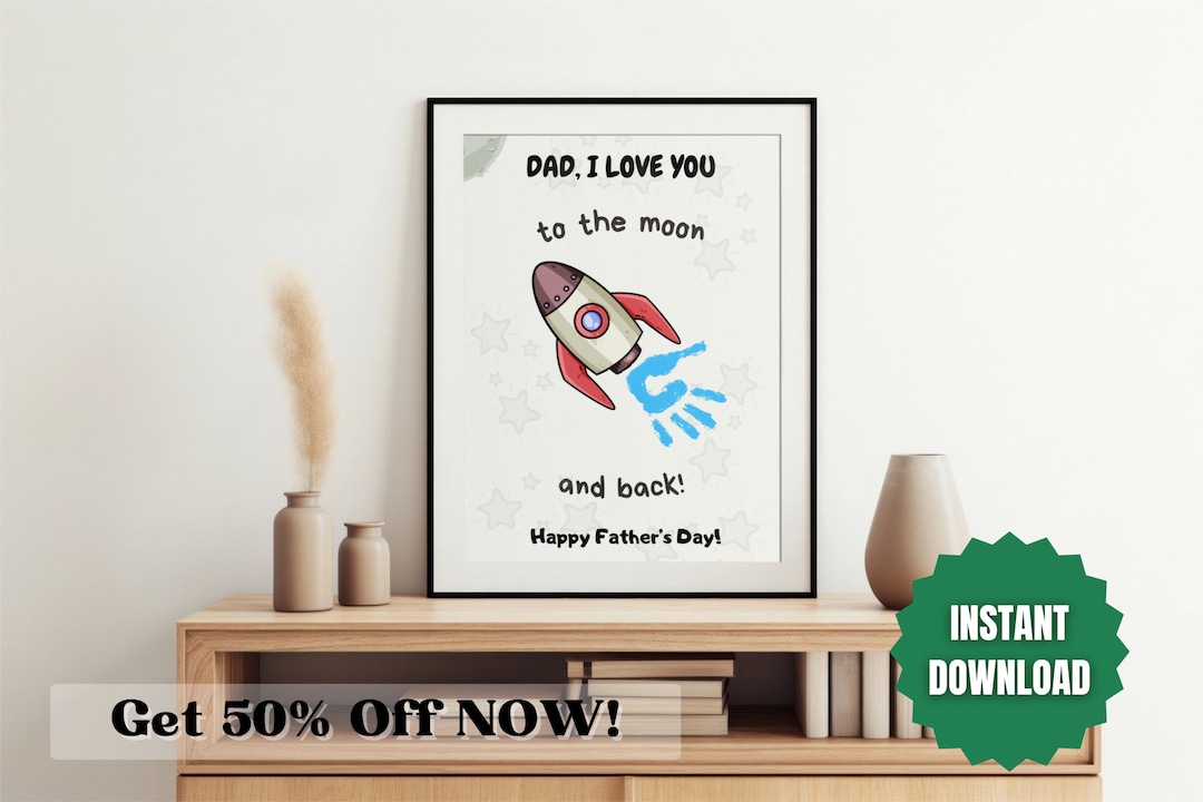 Father's Day Handprint Art Project, Kid's Gift for Dad, Toddler and ...