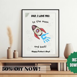 Father's Day Handprint Art Project, Kid's Gift for Dad, Toddler and ...