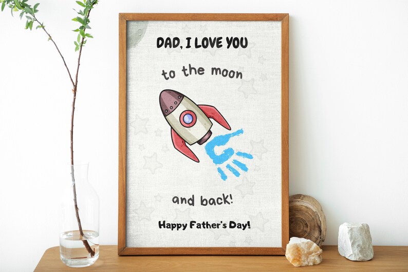 Father's Day Handprint Art Project, Kid's Gift for Dad, Toddler and ...
