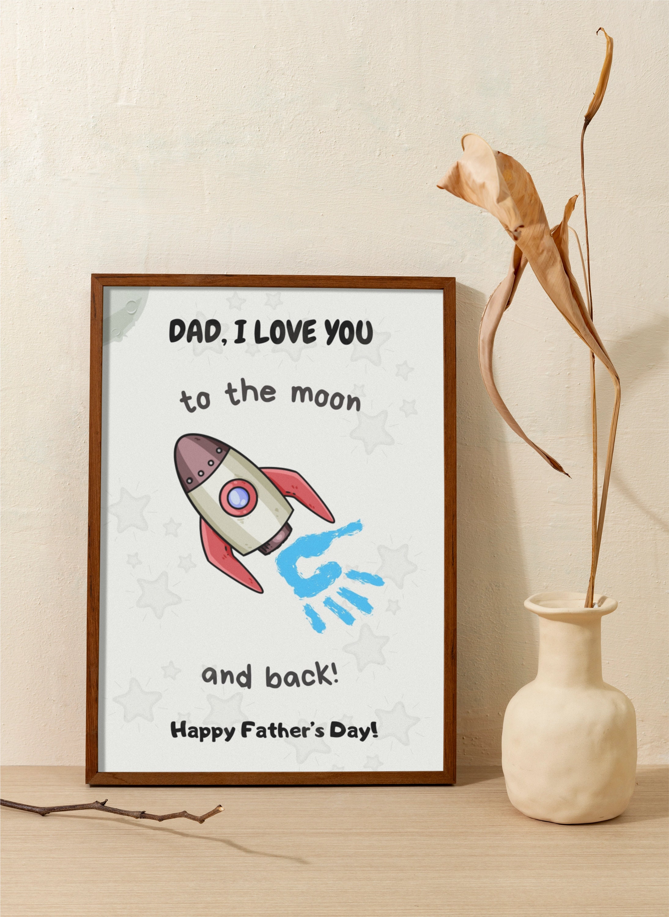 Father's Day Handprint Art Project, Kid's Gift for Dad, Toddler and ...