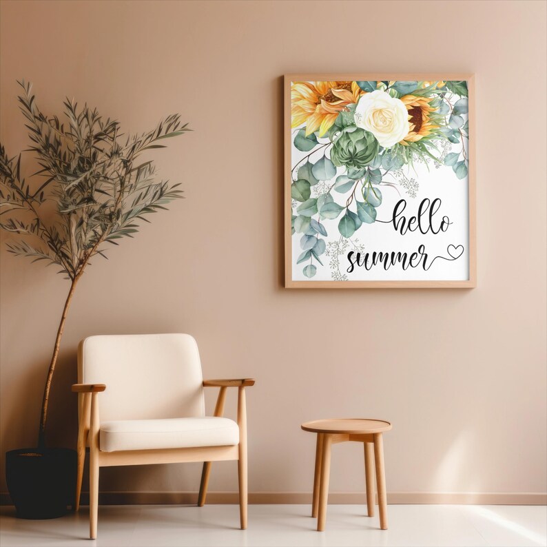 Hello summer print Summer printables Summer printable art Summer art ...