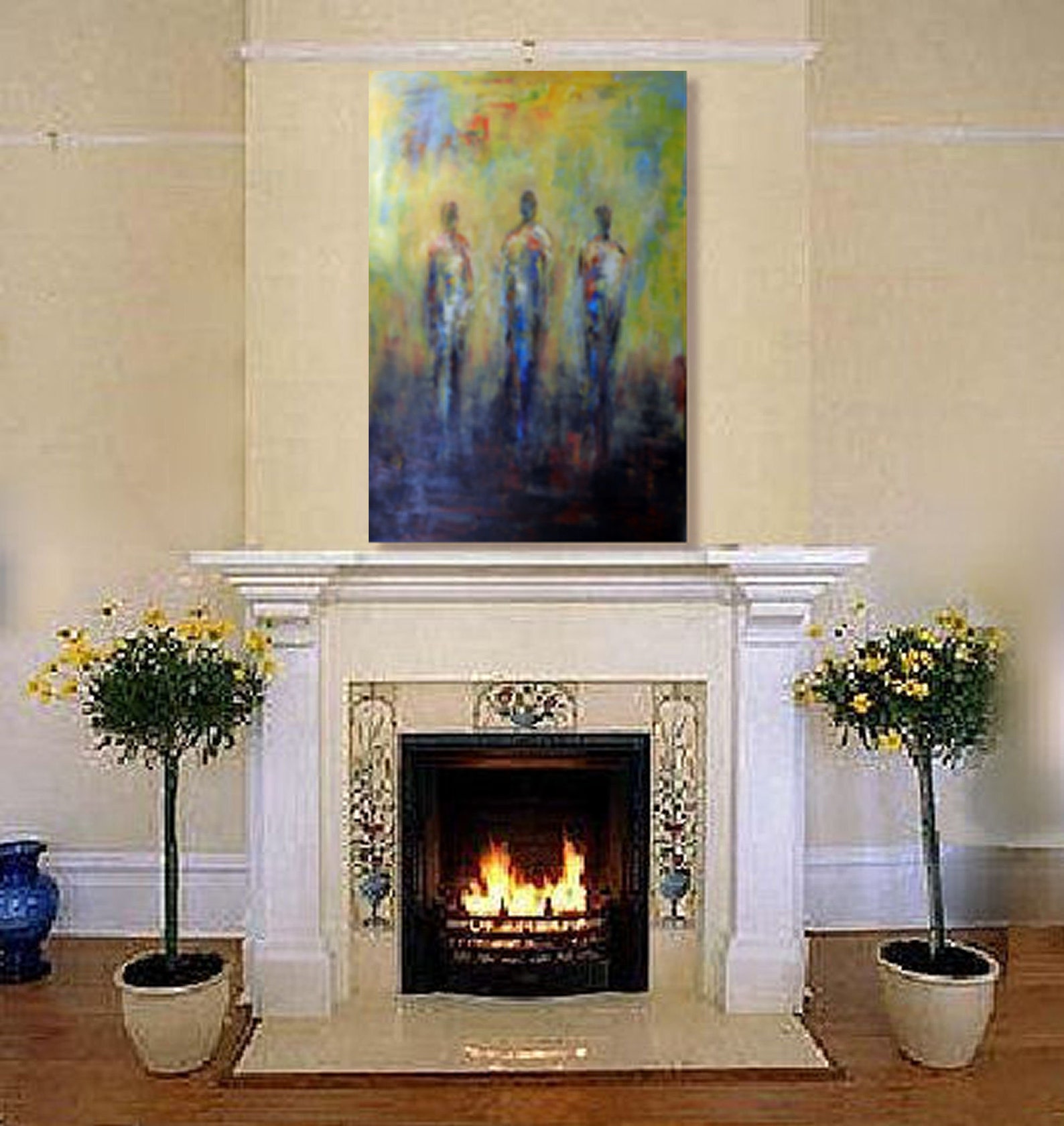 ABSTRACT Original Painting Trinity Expressionism Realism Decor HUGE Art ...