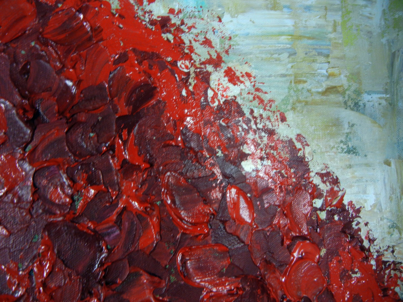 Red Tree Painting ORIGINAL Contemporary Art in Red - Abstract Tree ...