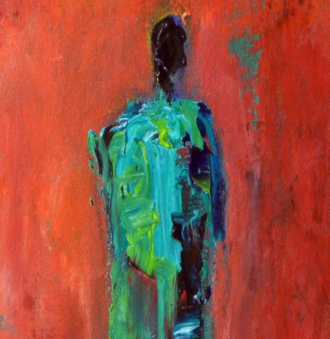 ABSTRACT Original Painting Trinity Home Decor Red Art - 24x18 by ...