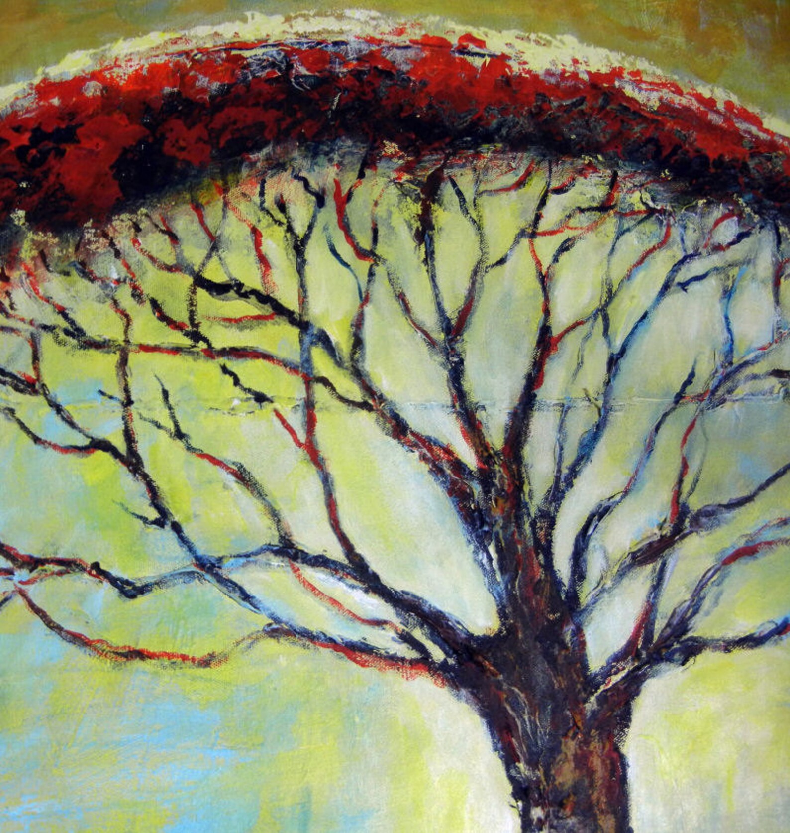 Abstract Tree HUGE Painting ORIGINAL Art - Tree of Life - Modern ...