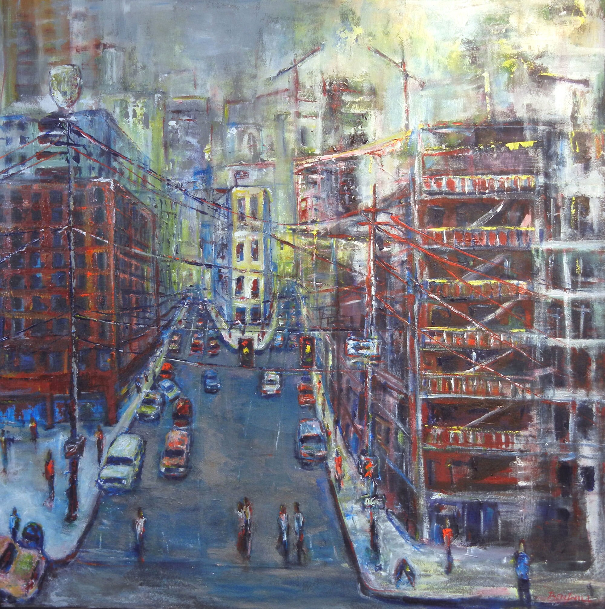 Abstract Original Painting CITYSCAPE URBAN Spaces Art 48x48 - Etsy