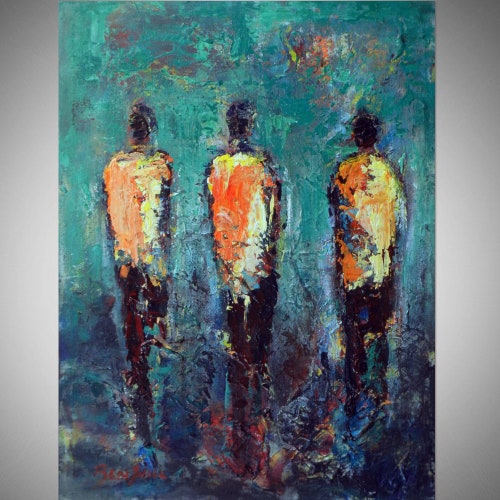 ABSTRACT Original Painting Trinity Expressionism Realism Decor - Etsy